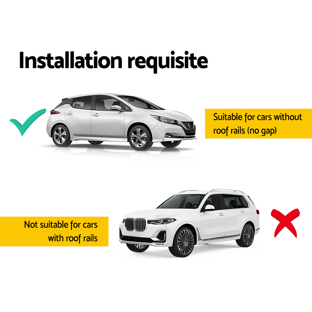 Universal Car Roof Rack 1450mm Cross Bars Aluminium Silver Adjustable ...